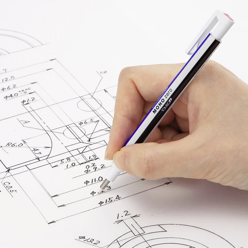 Tombow Mono Zero Eraser Round Vit | Pen Store